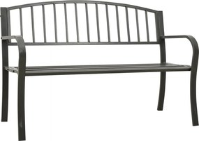 Zahradní lavice šedá 120 cm ocel 319581