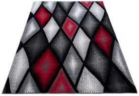 Koberec Sumatra J373B Diamond černý, šedý, červený