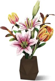 CUBICFUN 3D puzzle Botanical collection: Tulipány a lilie / 103 dílků