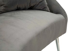 Designová pohovka Caerwyn 137 cm šedá / stříbrná