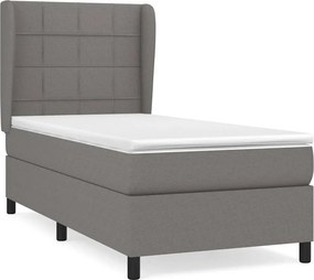 Box spring postel s matrací tmavě šedá 90x190 cm textil 3127926