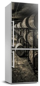 Wallmuralia Samolepící nálepka na ledničku Sudy bourbon 60x180 cm