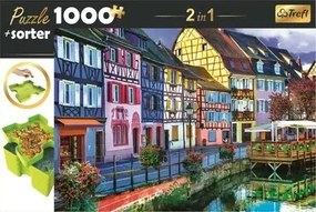 Trefl - Puzzle - 2v1 Colmar, Francie s třídičem / 1000 dílků / 68.3 x