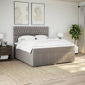 Box spring postel s matrací taupe 180x200 cm textil 3294058