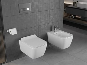 Mexen Stella WC mísa Rimless se sedátkem pomalu padající slim, duroplast, bílý lesk - 30680800