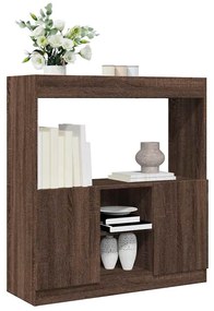 Skříň highboard hnědý dub 92 x 33 x 100 cm kompozitní dřevo