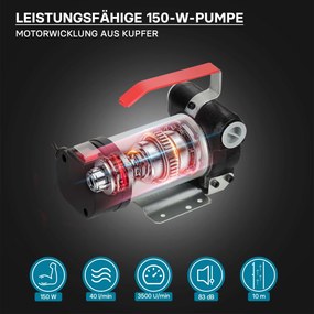 Čerpadlo na naftu Wiltec – 12 V, 150 W, 40 l/min (50959)