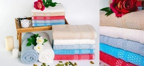 Bavlněný ručník Tiara 100x150 cm krémový