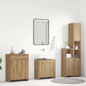 4dílná koupelnová sestava dub artisan kompozitní dřevo 3328942