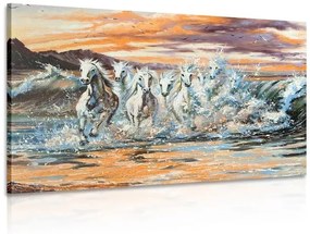 Obraz koně tvořeny vodou - 120x80 cm