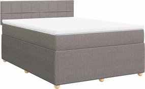Box spring postel s matrací taupe 140x190 cm textil 3287455