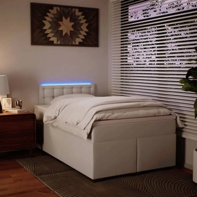 Box spring postel s matrací bílá 120x190 cm umělá kůže 3288413