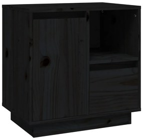814487 vidaXL Noční stolek černý 50 x 34 x 50 cm masivní borové dřevo