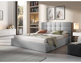 Čalouněná postel s roštem Minti, Rozměr postele: 140x200, Potah: Bergamo 97