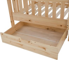 Montessori patrová postel 90x200, přírodní, VENITA TYP 2 Kondela 0000396844