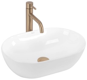 Rea Amelia, umyvadlo na desku 450x305x125 mm, bílá lesklá, REA-U4330