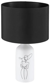 Eglo 43824 - Stolní lampa VINOZA 1xE27/40W/230V černá/bílá