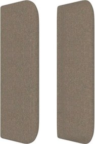 Čelo postele typu ušák taupe 203 x 16 x 78/88 cm textil 3119032