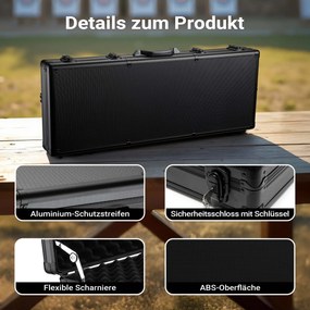 Kufr na zbraň Wiltec – 84 × 35,5 × 11 cm, černá (62369)