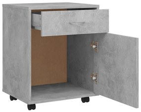 Skříňka na kolečkách betonově šedá 45 x 38 x 54 cm dřevotříska - Default Title