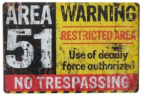 Kovová cedule Warning of Trespassing
