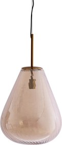 Jantarové závěsné svítidlo se skleněným stínidlem Leona – Light &amp; Living