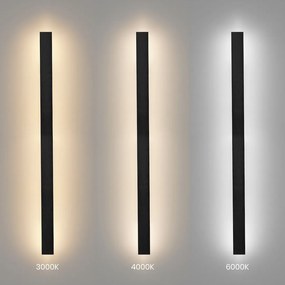 Exteriérové ​​nástěnné LED svítidlo Wow, 1x LED 20w, 3CCT, černá, (120 cm)