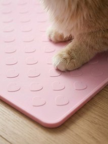 Sinsay - Silikonová podložka pod misky pro zvířata s motivem srdcí - pastelová růžová