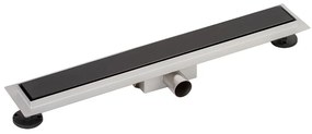 Granada sprchový žlab s černým sklem, 80 cm
