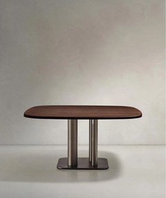 Jídelní stůl v dekoru ořechu 121x121 cm Melvar – Kave Home