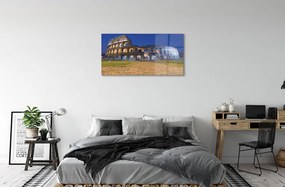 akrylový obraz Sunset Rome Colosseum 100x50 cm