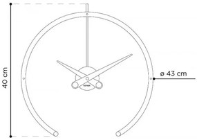 Designové stolní hodiny Nomon Omega 43cm