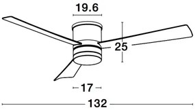 Stropní ventilátor Silky 13.2 bílé s dálkovým ovládáním