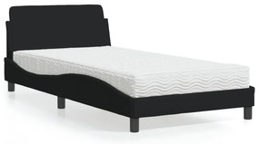 Postel s matrací Dover černá 100 x 200 cm textil 3208346