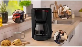 Bosch TKA2M113 černá / Kávovar na překapávanou kávu / 1200W / 1.25 l