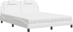 Postel Viana s matrací bílá 160 x 200 cm umělá kůže 3208804