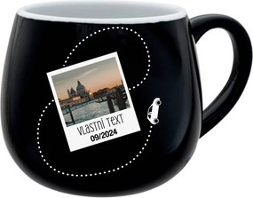 Personalizovaný keramický buclatý hrneček s fotkou a cestovatelským motivem