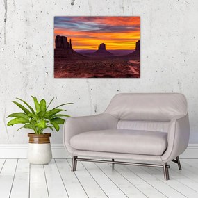 Skleněný obraz - Monument Valley v Arizoně (70x50 cm)
