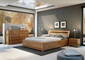 Casarredo - Komfort nábytek Masivní postel KL-112, 200x200 | barva: moření lausane