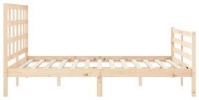 Rám postele s čelem 160 x 200 cm masivní dřevo,  3193996