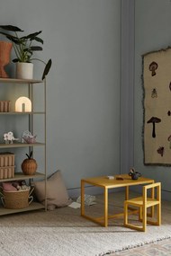 Ferm Living Stolní lampa Vuelta White, bílá barva, sklo, kov
