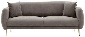 Atelier del Sofa 3-místná pohovka Simena - Grey, Šedá, Zlatá