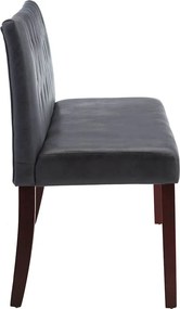 Lavice 148,5 cm šedá umělá semišová kůže 288572