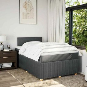 Box spring postel s matrací tmavě šedá 120x190 cm textil 3289689