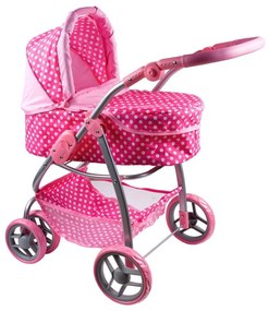 Multifunkční kočárek pro panenky Baby Mix Jasmínka světle růžový Barva: Růžová