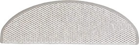 Samolepicí nášlapy na schody sisal 15 ks 65 x 21 x 4 cm platina 326870