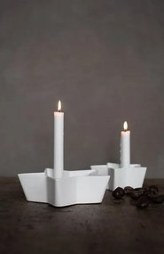 Storefactory Keramický svícen Lidatorp Stjärna White, bílá barva, keramika