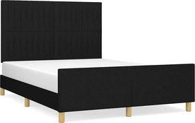 Rám postele bez matrace černý 140 x 190 cm textil 3125213