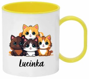 Plastový hrníček Kočičí parta
