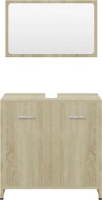 vidaXL Sada koupelnového nábytku kompozitní dřevo [802582] Barva: Bílá